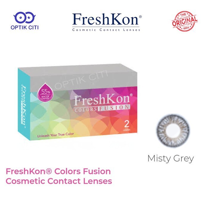 Jual Softlens Freshkon Colors Fusion Misty Grey Original || Lensa ...