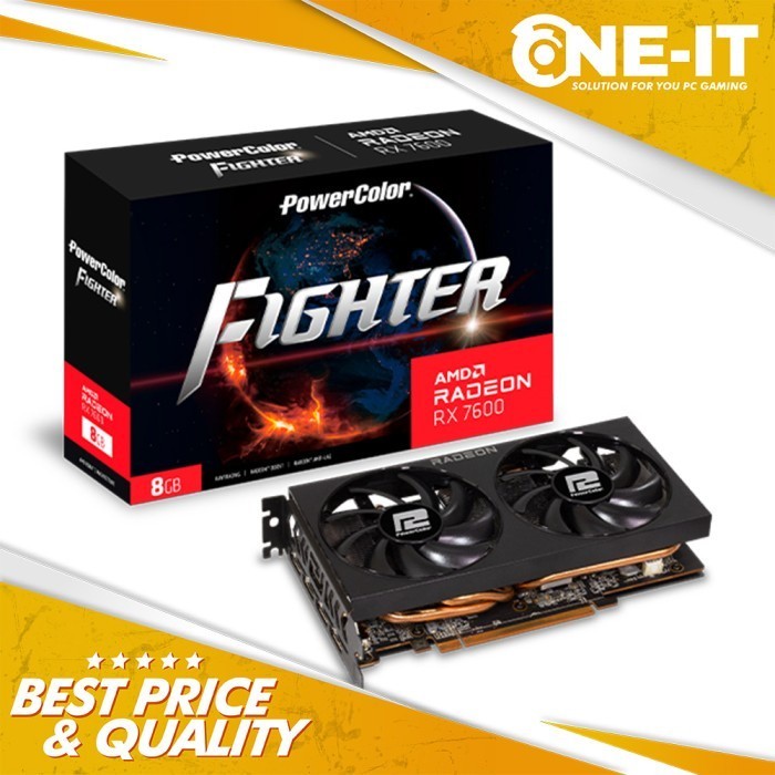 Jual VGA PowerColor Fighter AMD Radeon RX 7600 8GB GDDR6 | Shopee Indonesia
