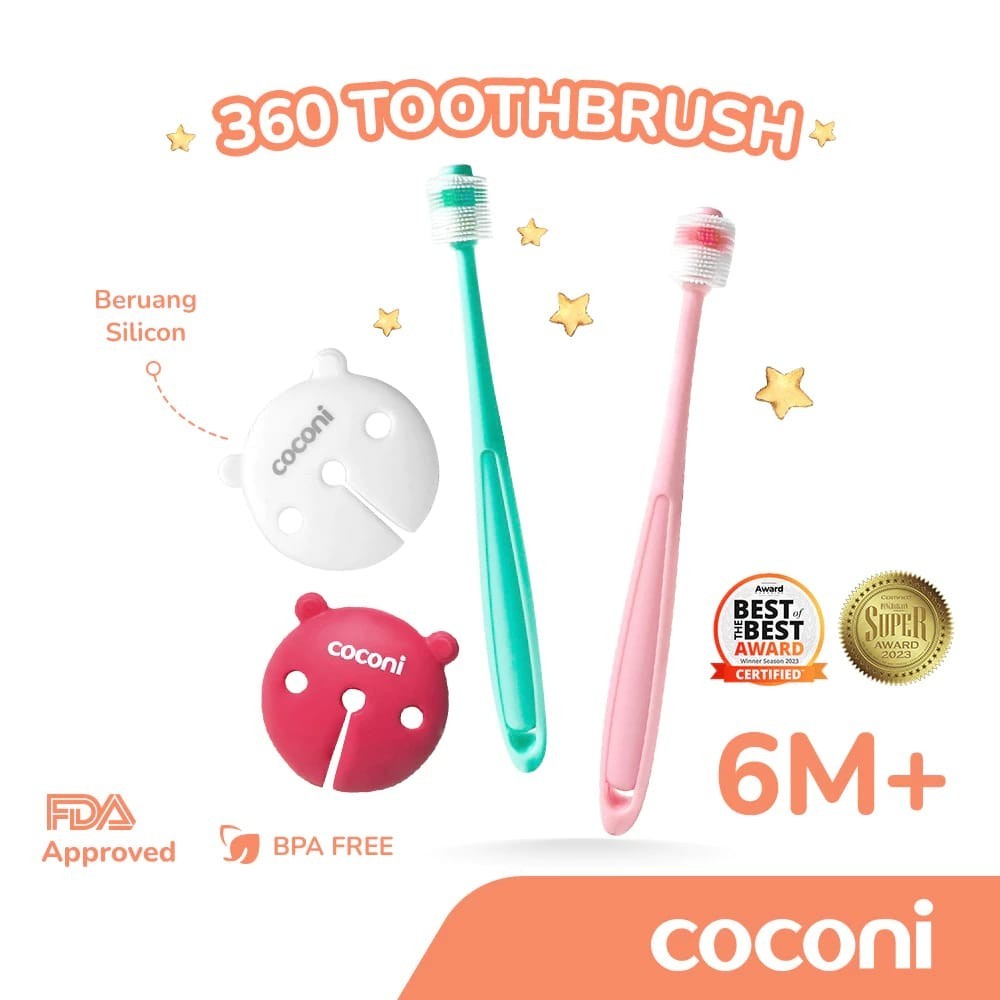 Jual ( OTH900 ) Coconi 360 baby toothbrush - sikat gigi bayi dan anak ...