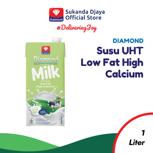 Jual Diamond Milk Susu UHT Low Fat High Calcium 1 L | Shopee Indonesia