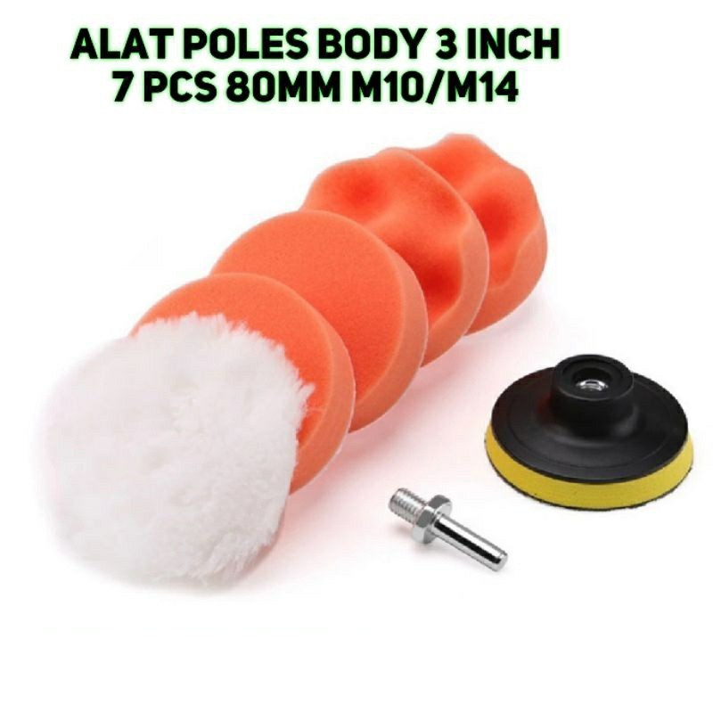 Jual Set Busa Poles Polishing Woolen Body Motor & Mobil 3" 4" 5 Inch 7 ...