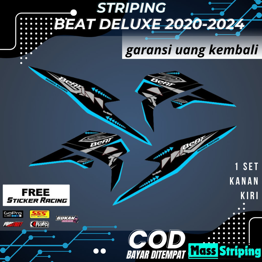 Jual Mass STRIPING STICKER DECAL BEAT NEW DELUXE STREET CBS 2020 2021 ...