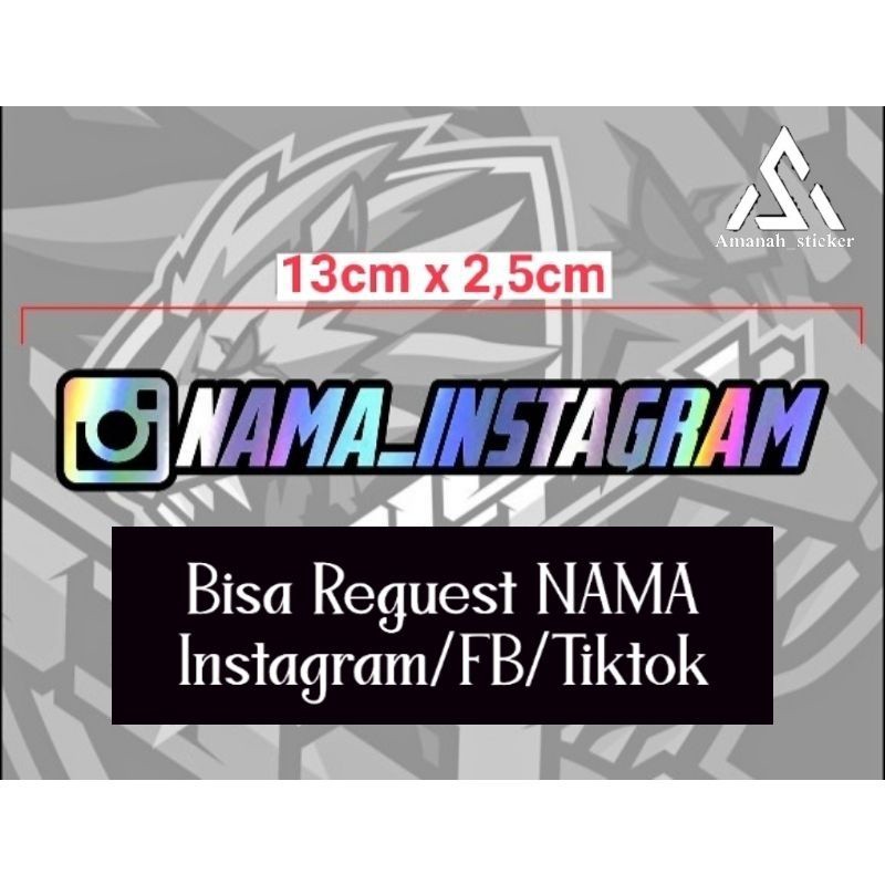 Jual STIKER NAMA IG /STIKER NAMA INSTAGRAM /STIKER NAMA AKUN FB /STIKER ...