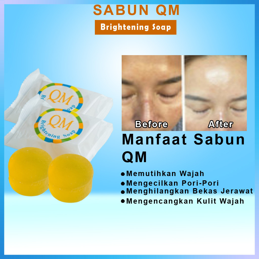 Jual SABUN PENCERAH WAJAH QM BRIGHTENING SOAP SABUN WAJAH PEMUTIH WAJAH ...