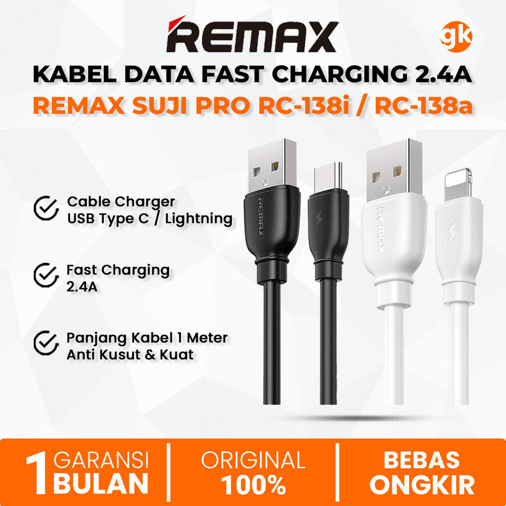Jual Remax Suji Pro Kabel Data Fast Charging 2.4A USB Type C ...