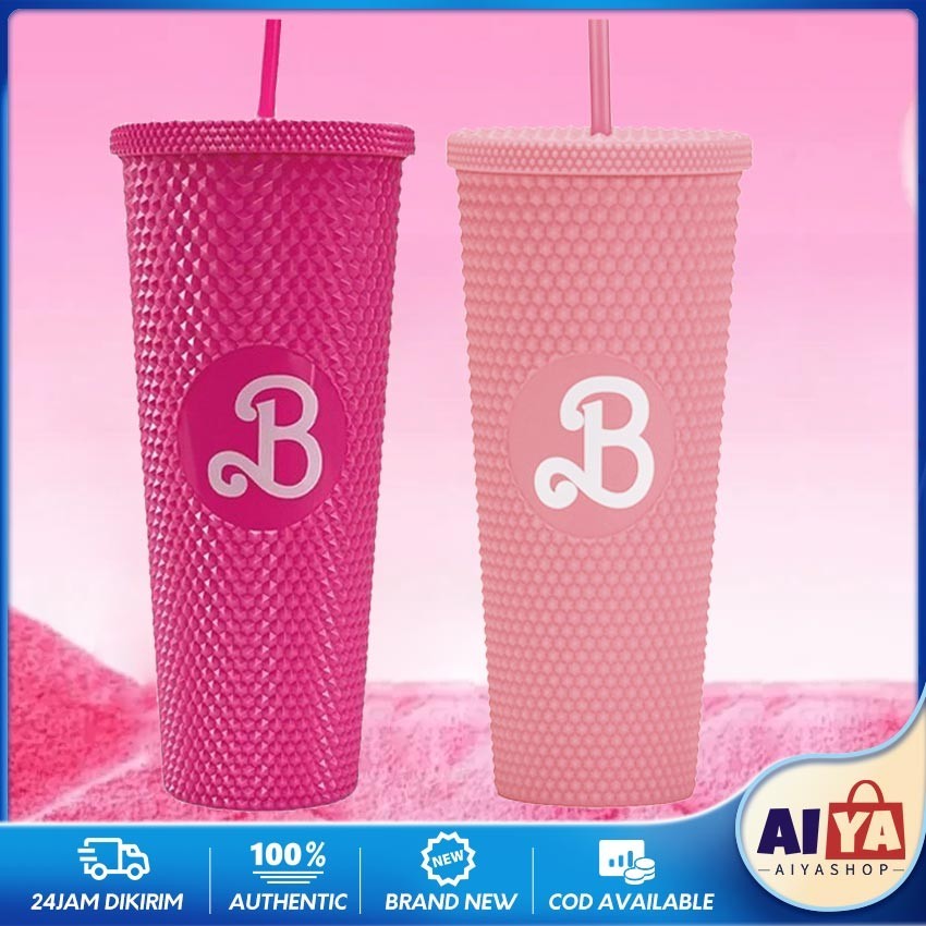 Jual 710Ml Tebal Botol Minum Barbie Collection Studded With Straw Tumbler Barbie Air Sekolah ...