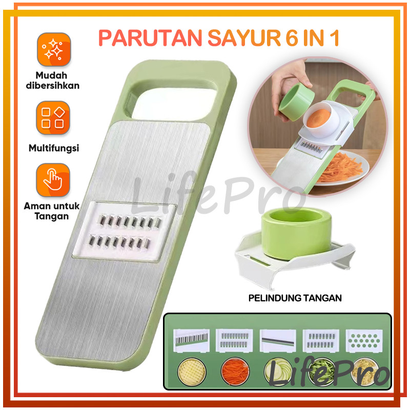 Jual Parutan Sayur 6in1 / Stainless Vegetable Cutter / Premium ...