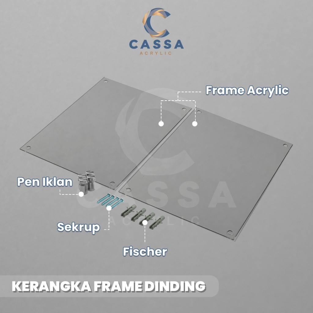 Jual Frame Dinding Akrilik A4 / Frame Akrilik Dinding Frame Display ...