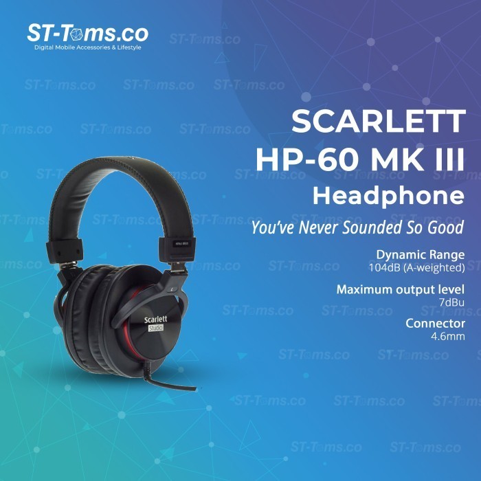 Jual Focusrite Scarlett HP60 MKIII HP-60 MKIII Closed-Back Studio Monitor Headphones | Shopee ...
