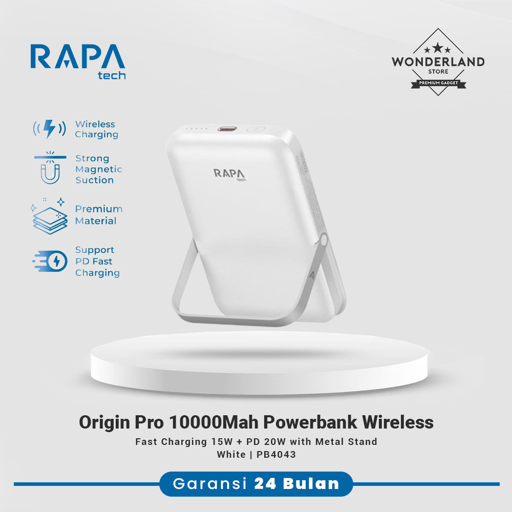 Jual RAPAtech Powerbank Origin Pro Wireless Fast Charging 15W+PD20W ...