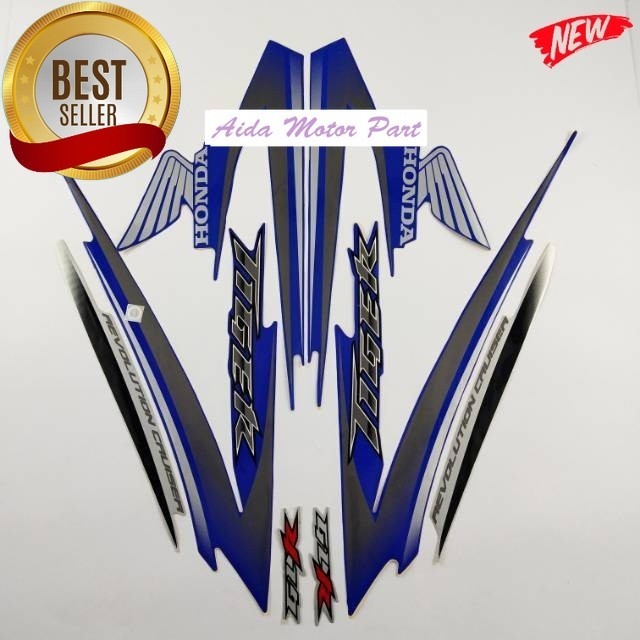 Jual Striping Stiker Polet List motor honda tiger 2009 revo biru list ...
