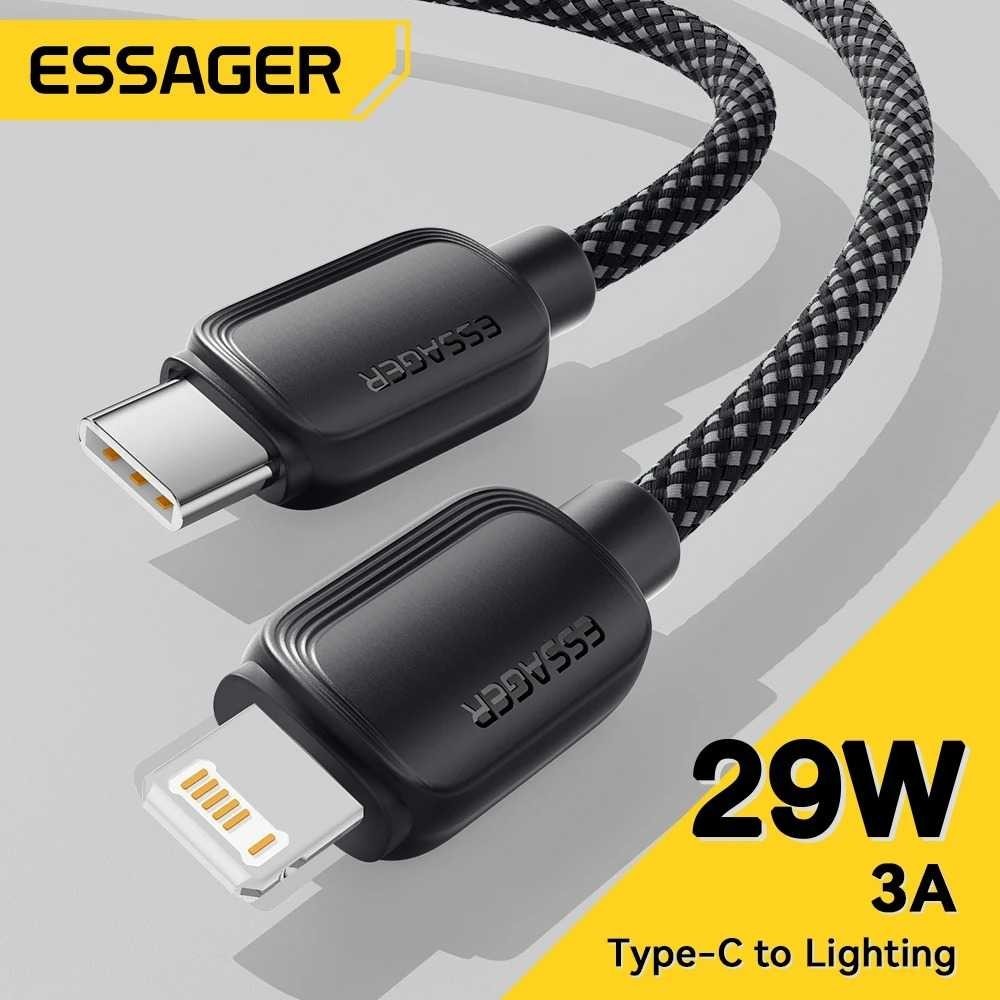 Jual ESSAGER Kabel Data USB Type C to Lightning Fast Charging 3A 29W ...