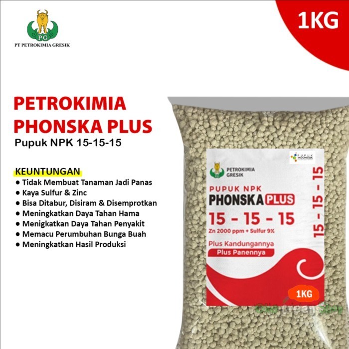 Jual 1KG - Pupuk NPK Phonska Plus 15 15 15 Petrokimia Gresik Original ...