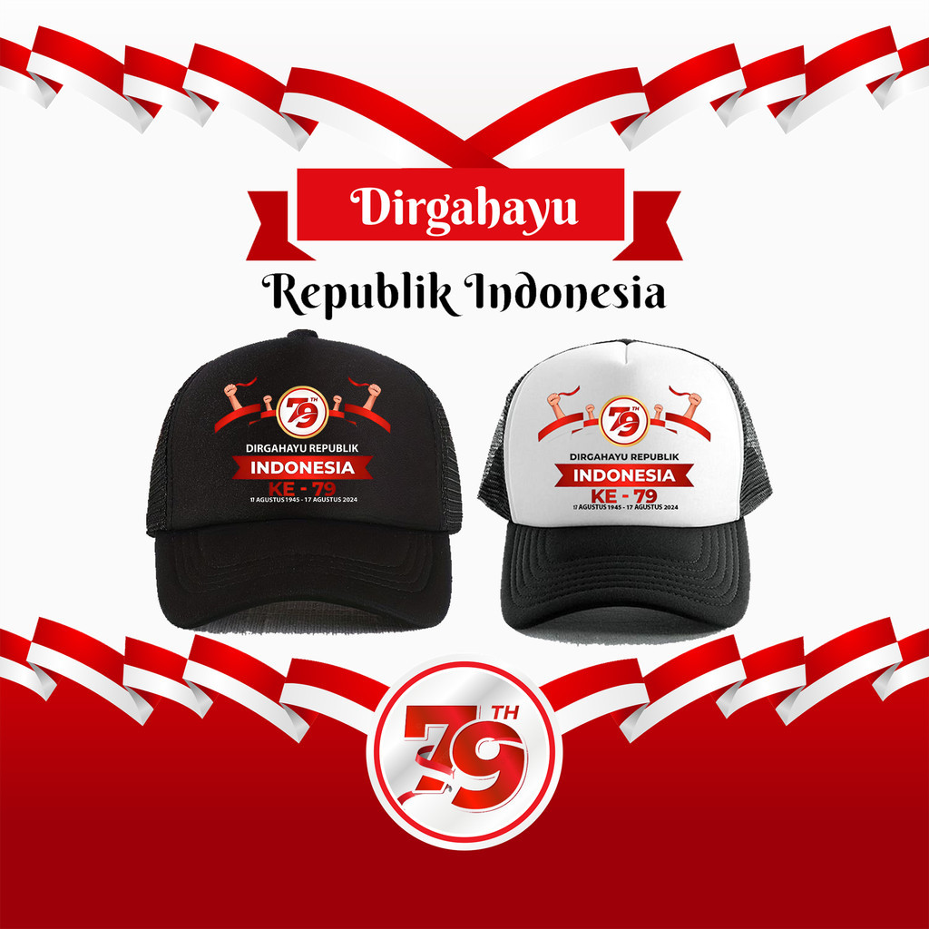 Jual Topi Hut Ri Indonesia Topi kemerdekaan 78 Topi Merah Putih topi ...