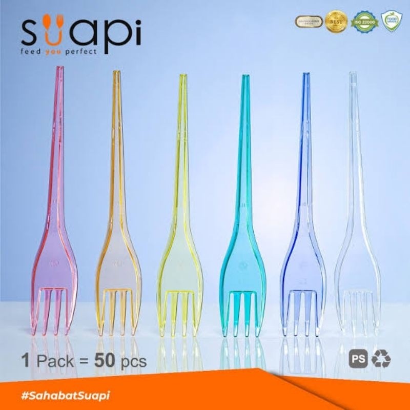 Jual SUAPI Sendok Garpu Makan Warna Bening 50pc | Shopee Indonesia