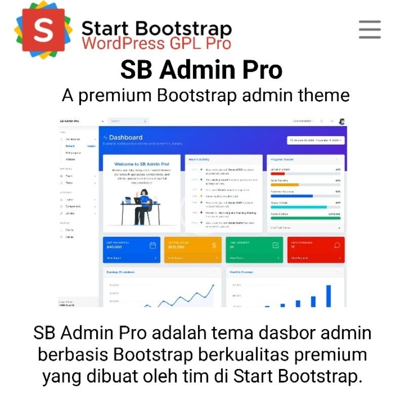 Jual SB Admin Pro now uses Bootstrap 5 | Shopee Indonesia