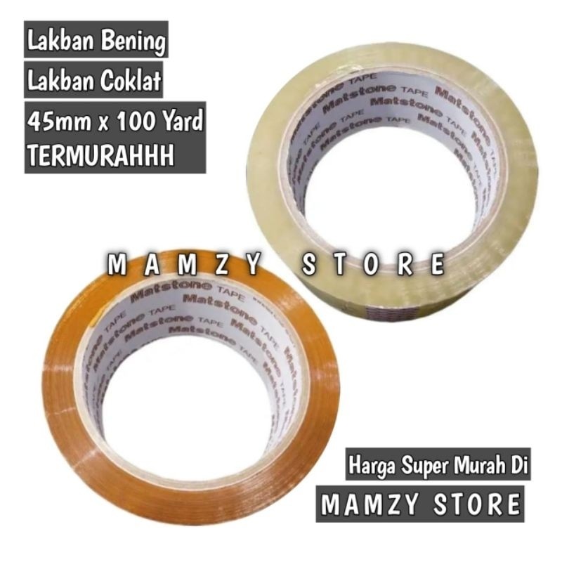 Jual Lakban Bening 45mm x 100 yard / Lakban Coklat 45mm x 100 yard isolasi ekonomis | Shopee ...