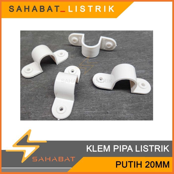 Jual KLEM PIPA LISTRIK SUPERTY 20MM PUTIH - PER PCS | Shopee Indonesia