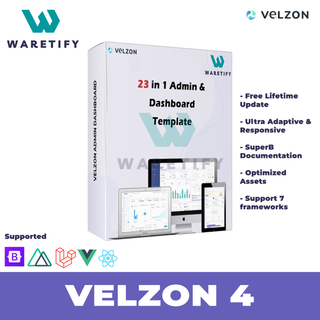 Jual Velzon Premium Admin & Dashboard Template HTML Bootstrap 5 Versi ...