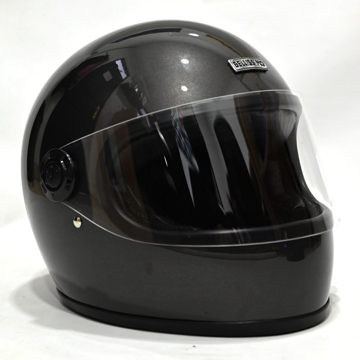 Jual BELLISSIMO HELMET RETRO / Helm Retro Full Face - GREY GLOSSY ...