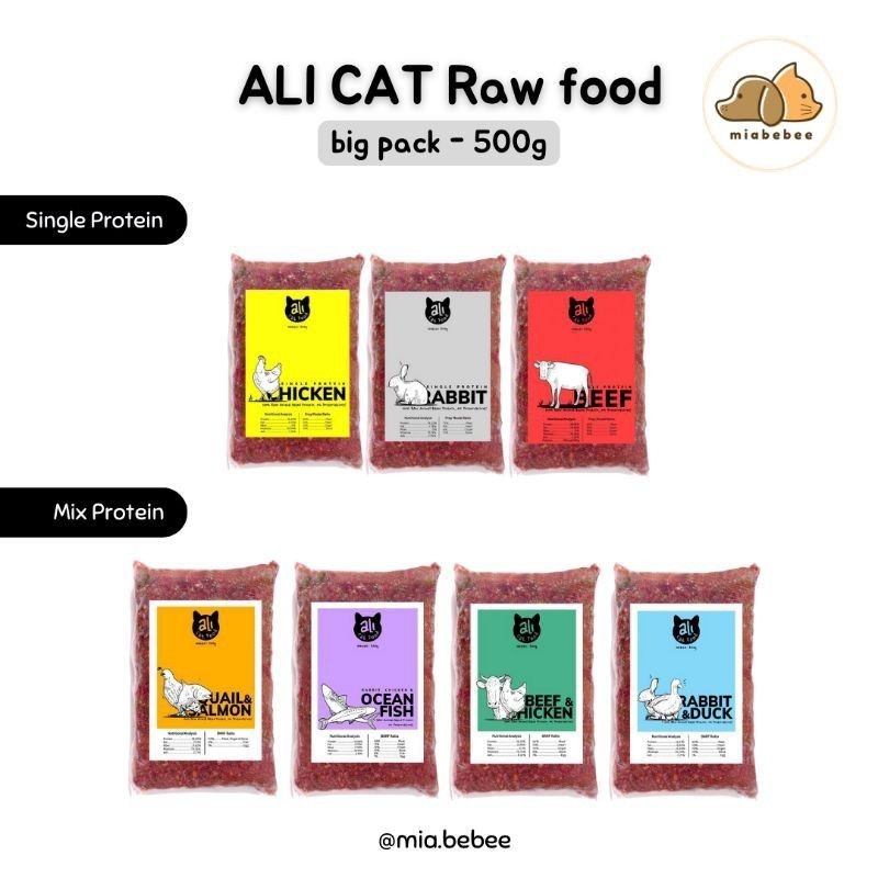 Jual Ali Cat Raw Food/Makanan Kucing 500g | Shopee Indonesia
