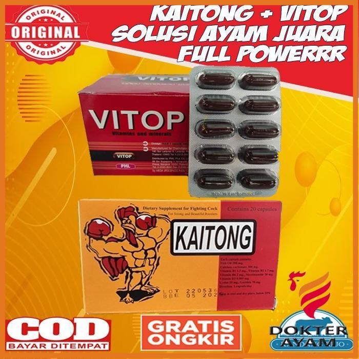 Jual Paket Komplit Kaitong Dan Vitop Vitamin Untuk Ayam Original ...