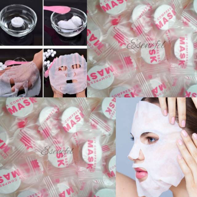 Jual Compressed Paper Mask Sheet / Compressed DIY Sheet Mask / Masker ...