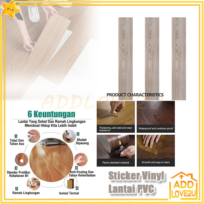 Jual Sticker Vinyl Lantai PVC/Floor Vinyl Lantai Stiker/Stiker Lantai Perekat Motif Kayu/Vinyl ...