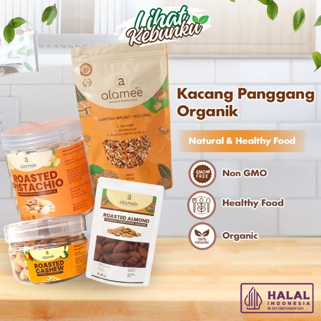 Jual ALAMEE Kacang Almond Almon Mede Walnut Pistachio Kupas Panggang ...