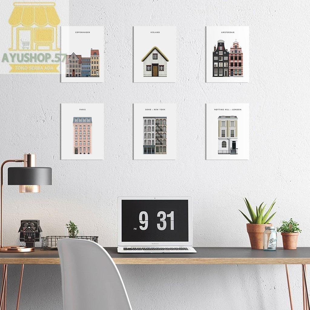 Jual Poster Wall Decor Hiasan Dinding Kamar Rumah Desain Arsitektural ...