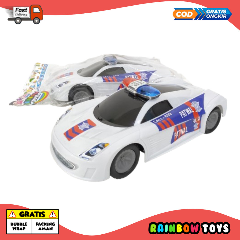 Jual Mobil Polisi Mainan Anak Manual Model Patwal Police Car | Shopee ...