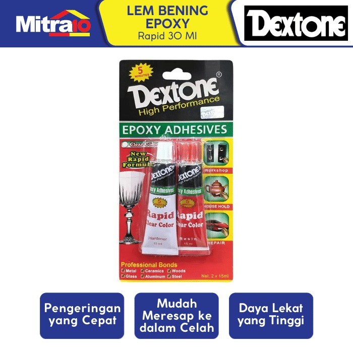 Jual Dextone Lem Bening Epoxy Rapid 30 Ml | Shopee Indonesia