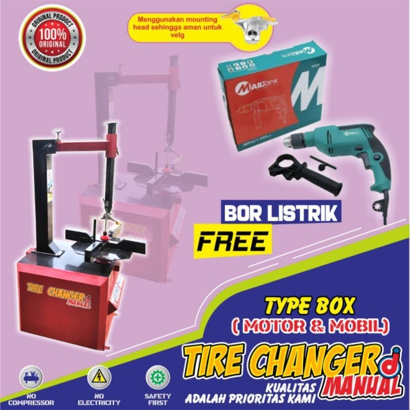 Jual Mesin pembuka ban atau Tire Changer model box bisa untuk motor dan ...