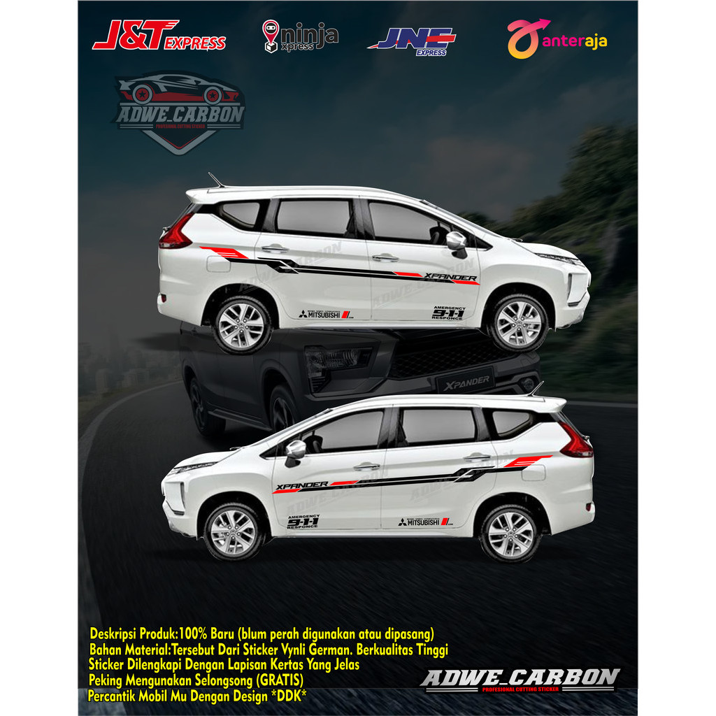 Jual sticker mobil xpander sticker cutting mobil xpander pajero xpander ...
