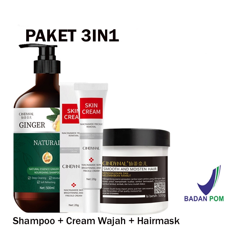 Jual BPOM Paket Perawatan Rambut & Wajah CINDYNAL Smooth and Moisten ...