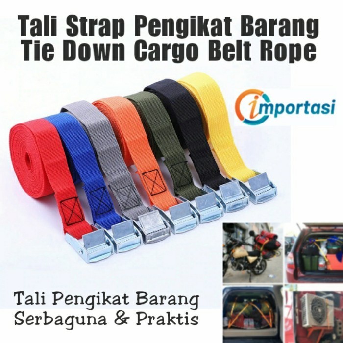Jual Tali Strap Pengikat Barang Cargo Belt Nylon Webbing Rope Motor ...