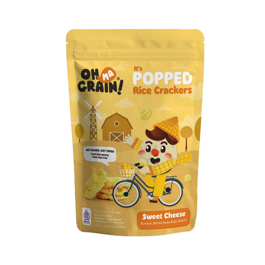 Jual Oh Ma Grain! - Sweet Series - Popped Rice Crackers Sweet Chese ...