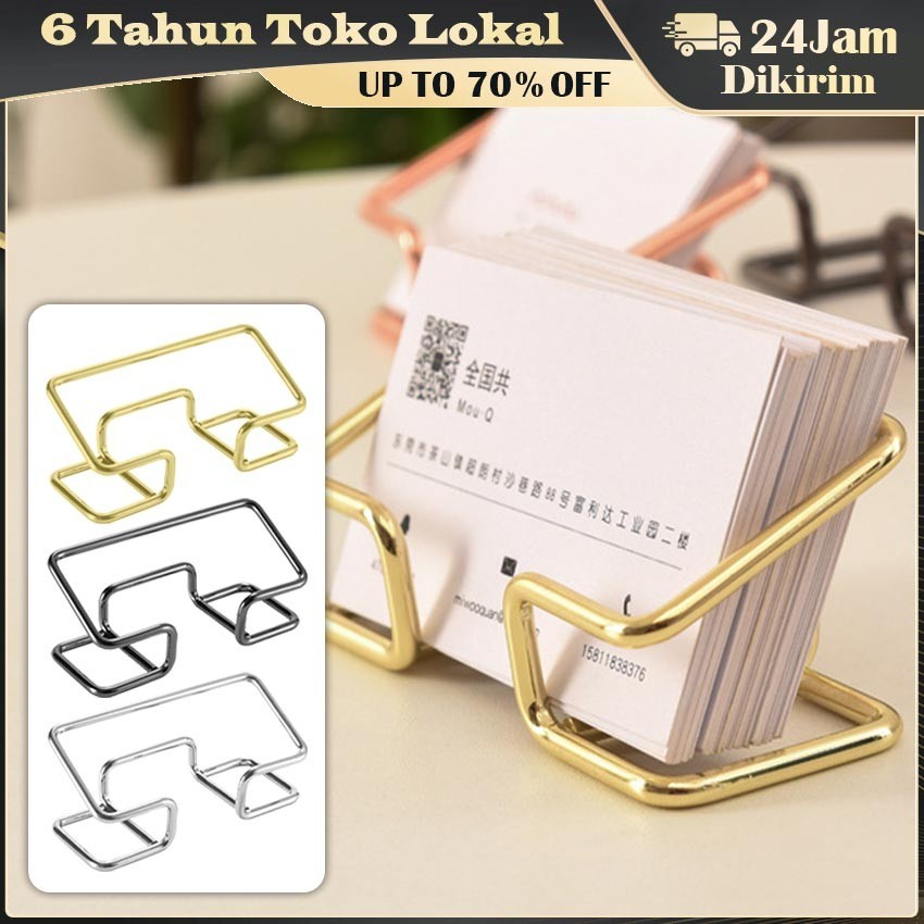Jual Stand Kartu Name Tag Besi Dudukan Label / Tempat Kartu Nama Kawat ...