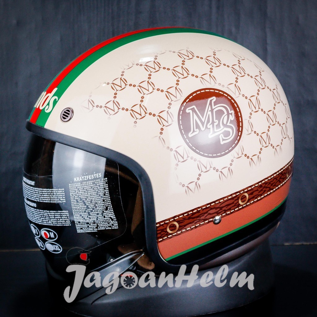 Jual HELM RETRO CLASSIC MDS MAGNUM #1 | CREAM | MODEL BOGO | Shopee ...