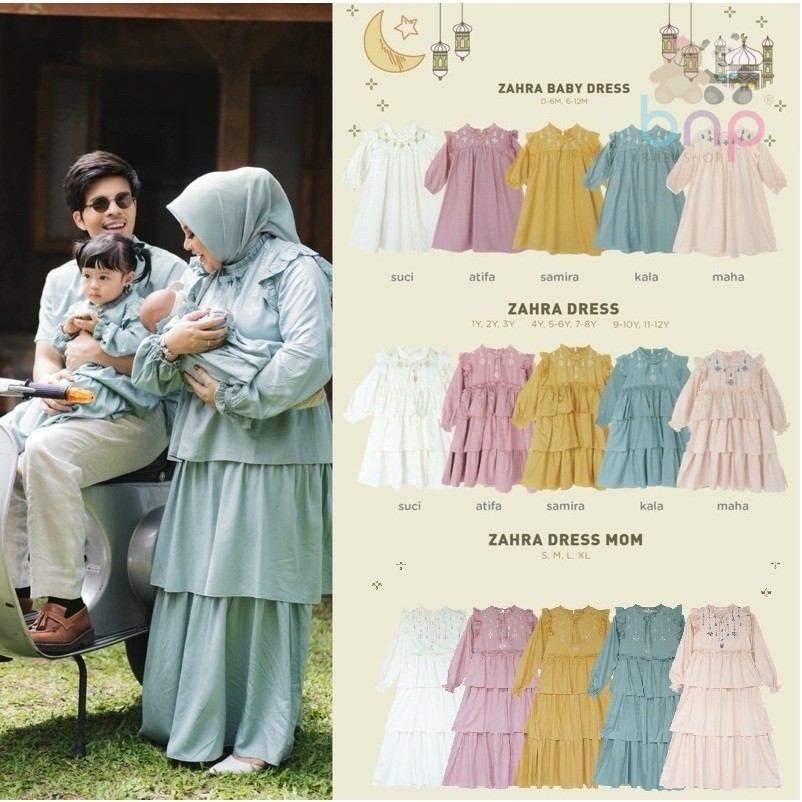 Jual Bohopanna Zahra Baby Dress | Zahra Dress Kids | Zahra Dress Mom Gamis Lebaran Couple Ibu ...