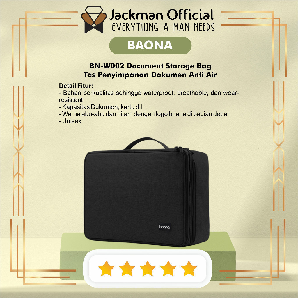 Jual BAONA BN-W002 Document Storage Bag - Tas Penyimpanan Dokumen Anti Air | Shopee Indonesia