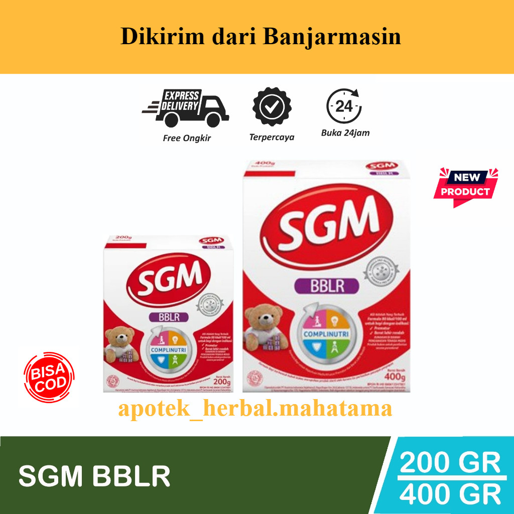 Jual SGM BBLR SUSU FORMULA BAYI PREMATUR 200gr 400gr (Bisa Instant atau COD) | Shopee Indonesia