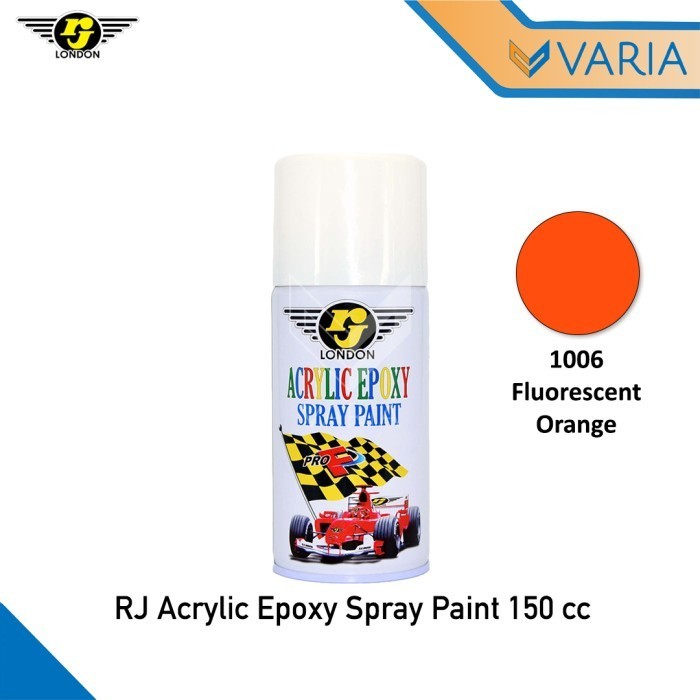 Jual RJ London 150 cc Fluorescent Orange 1006 Acrylic Epoxy Spray Paint ...