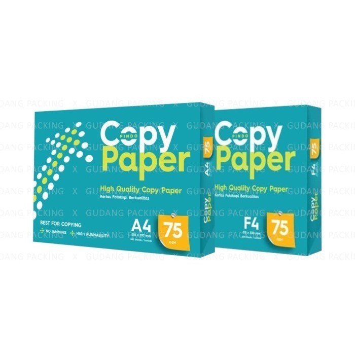 Jual [RIM] KERTAS PRINTER HVS / FOTOCOPY PUTIH A4 F4 75 GSM - COPY ...