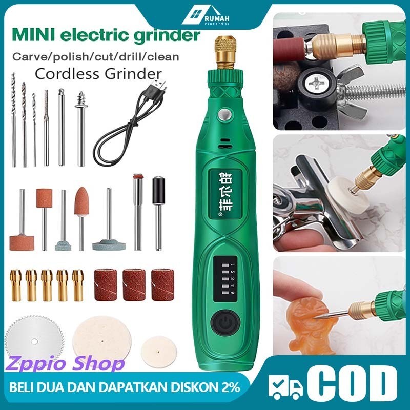 Jual AF75 Bor Mini 12V DC 15000 RPM Mini Drill Electric Engraver ...