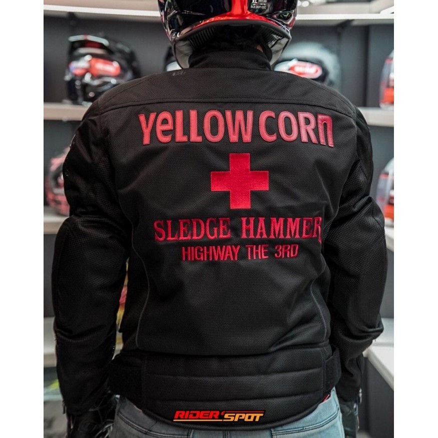 Jual Jaket Motor Yellowcorn YB-4101 Black/Red Jacket Touring Original ...