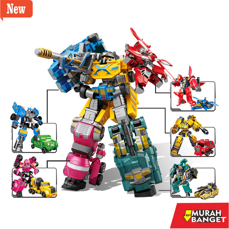 Jual Mainan anak robot yg lagi viral- MINI AGENT X 5 IN 1 Mainan Robot ...