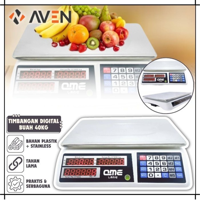 Jual AVEN Timbangan Dapur Digital 40kg / Kitchen Computing Scale Double Display / Penimbang ...