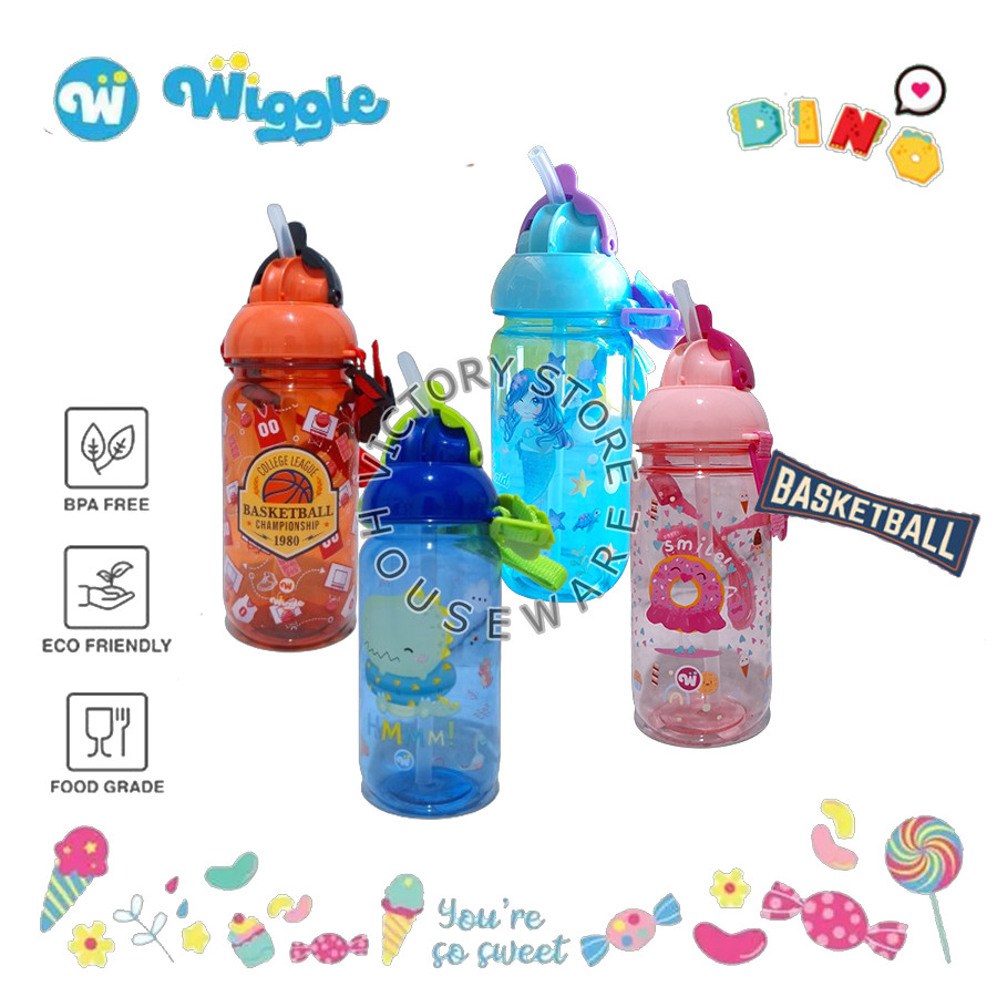 Jual WIGGLE Botol Minum Baby mermaid Bottle Sport 450 Ml | Botol Minum ...