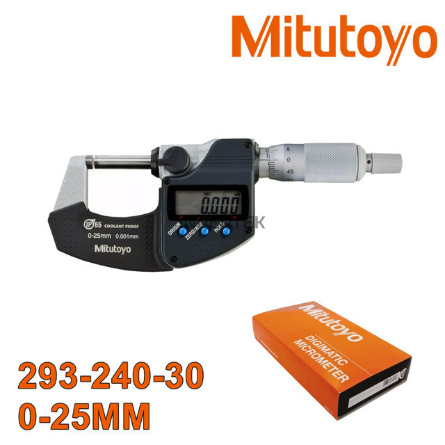 Jual Micrometer 0-25 MITUTOYO 293-240-30 Micro Meter Digital Outside ...
